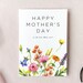 Floral Happy Mother's Day Card Printable Template, Colorful Editable ...