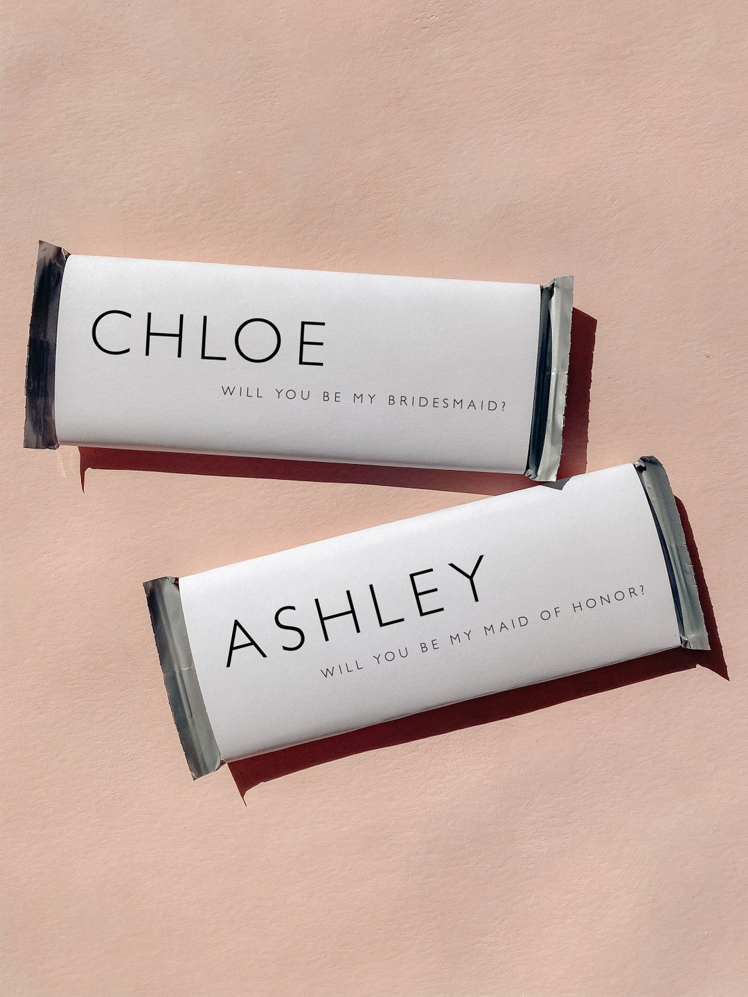 Modern Bridesmaid Proposal Candy Bar Wrapper Template, Will You Be My ...