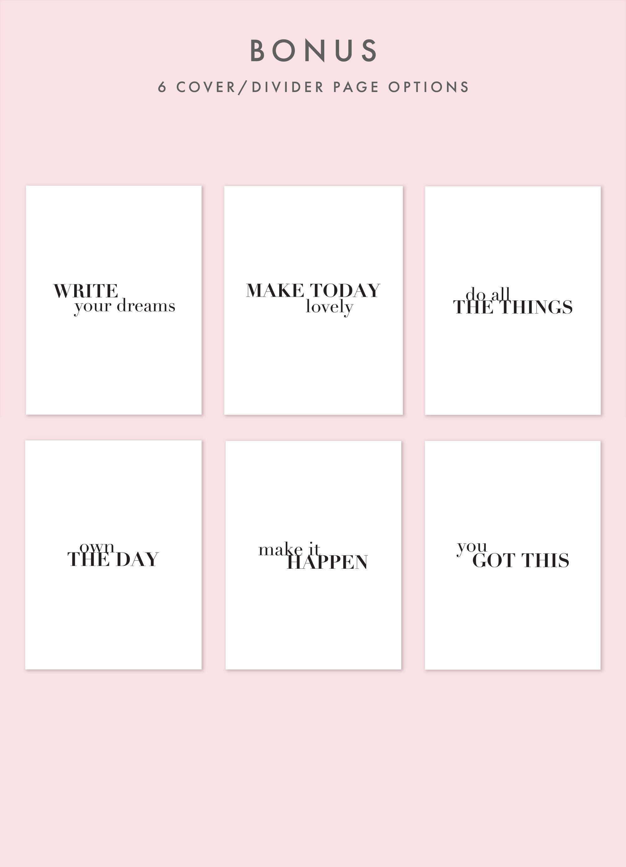 Modern Minimalist Planner Bundle Daily Weekly Monthly - Etsy