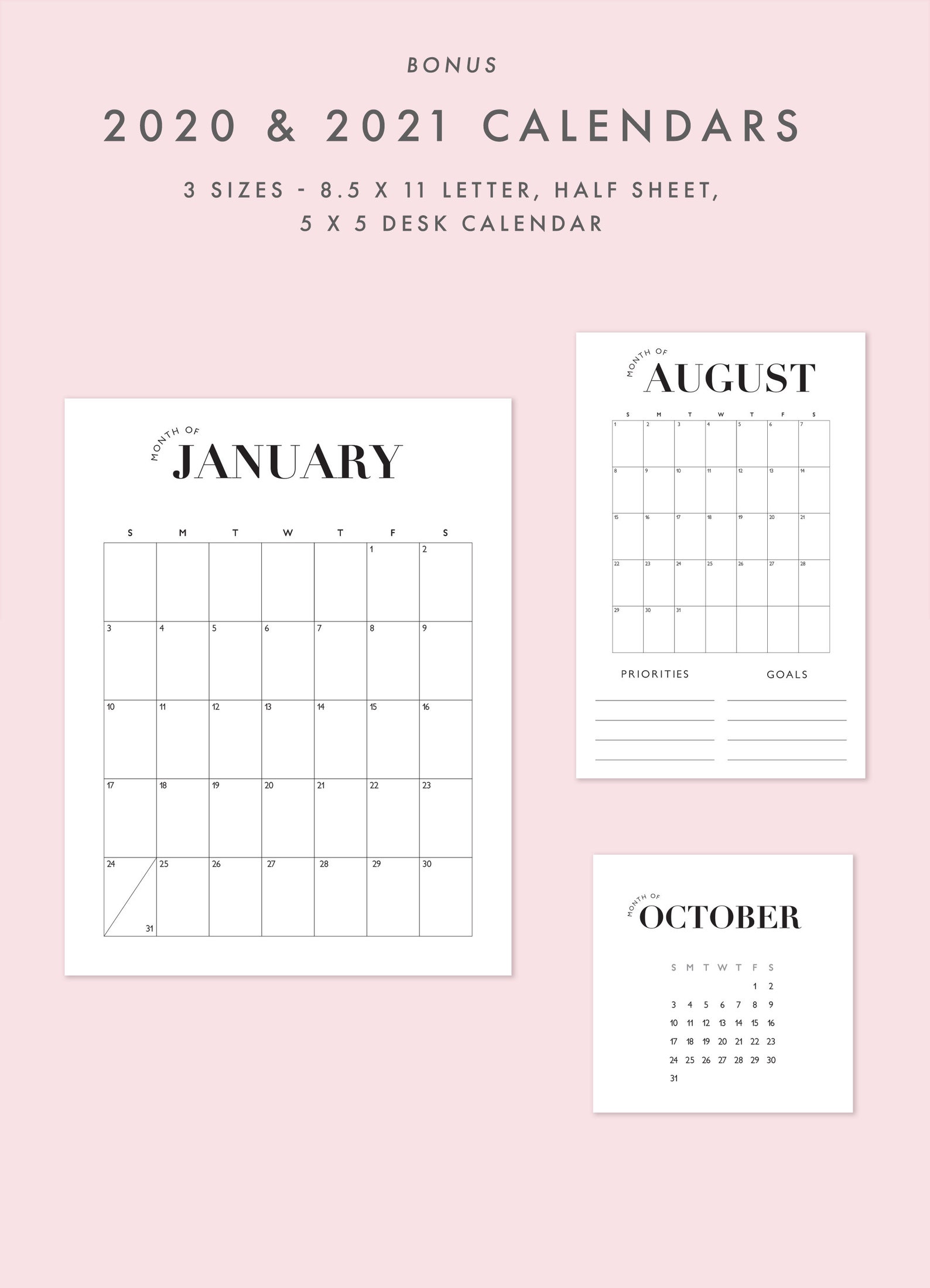Modern Minimalist Planner Bundle Daily Weekly Monthly | Etsy