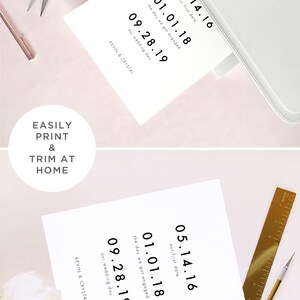 Important Dates Art Printable Template, Personalized Anniversary Gift ...