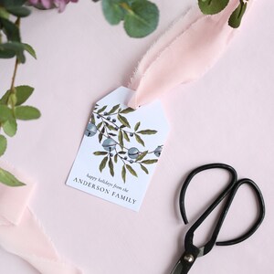 Jingle Bell Greenery Holiday Gift Tags, Classic Gift Tag Printable ...