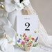 Wildflower Table Numbers Template Wedding Table Numbers - Etsy