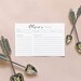 Modern Script Calligraphy Recipe Card Printable Template - Etsy