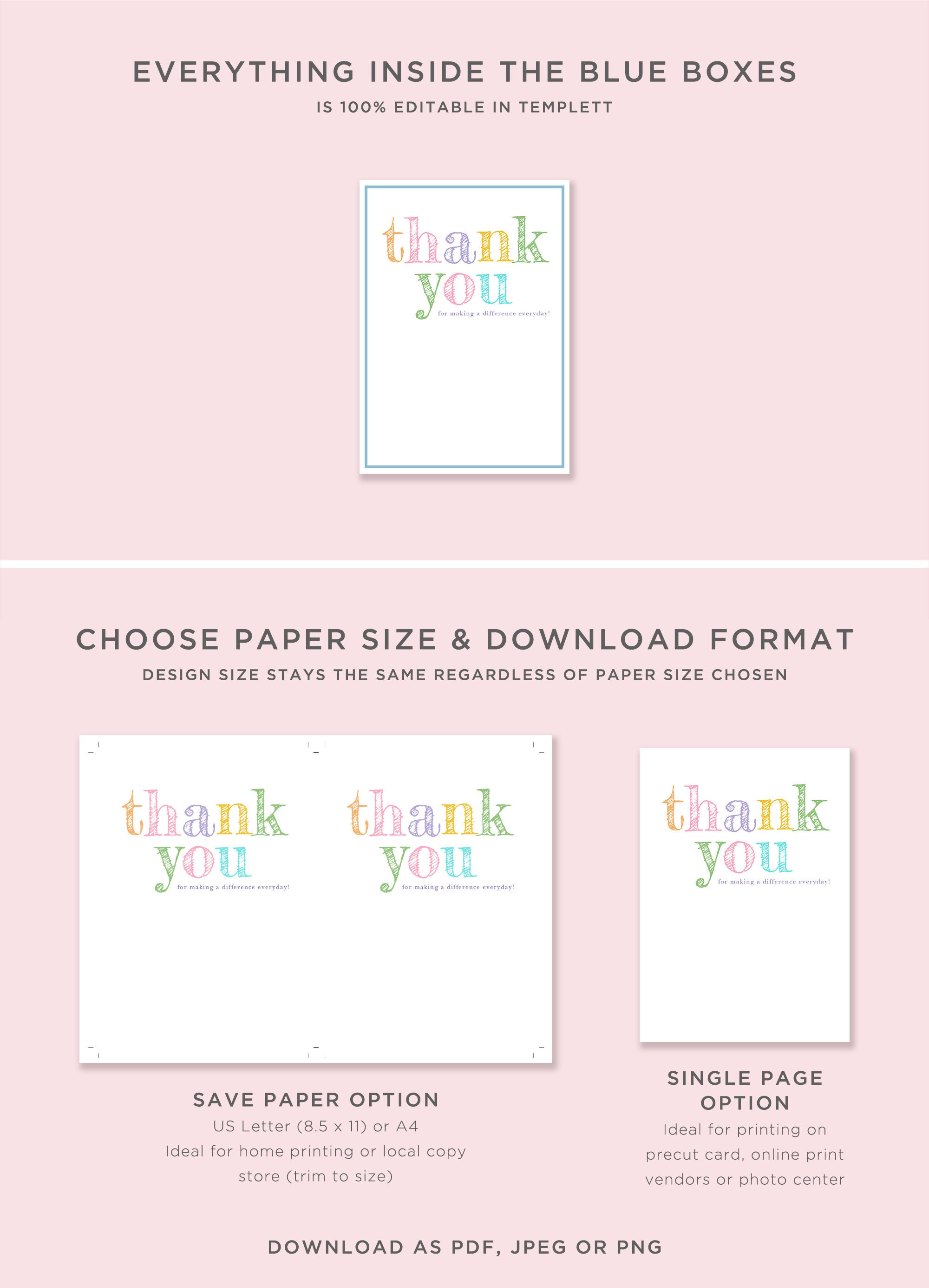 Teacher Appreciation Printable Gift Card Teacher Thank You | Etsy