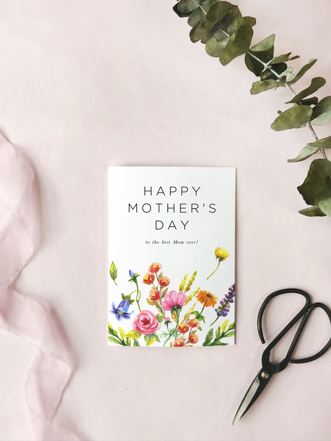 Floral Happy Mother's Day Card Printable Template | Etsy