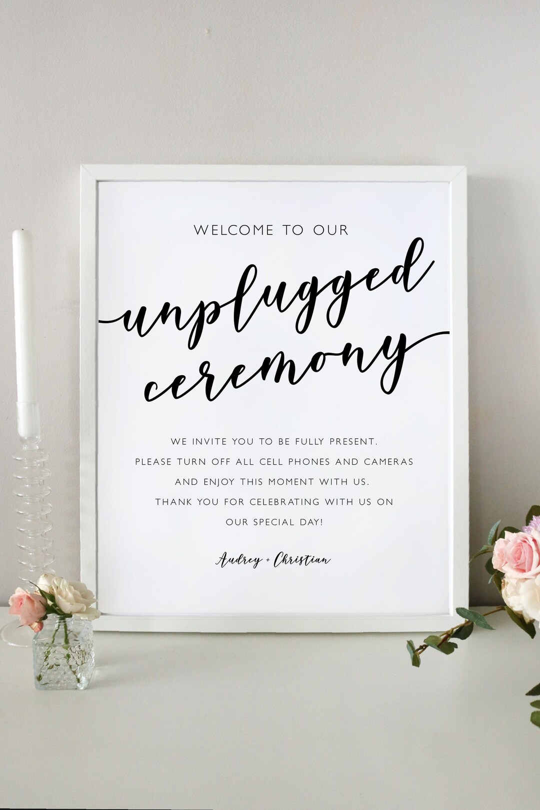 ELOISE Unplugged Ceremony Sign Template No Photos Please - Etsy