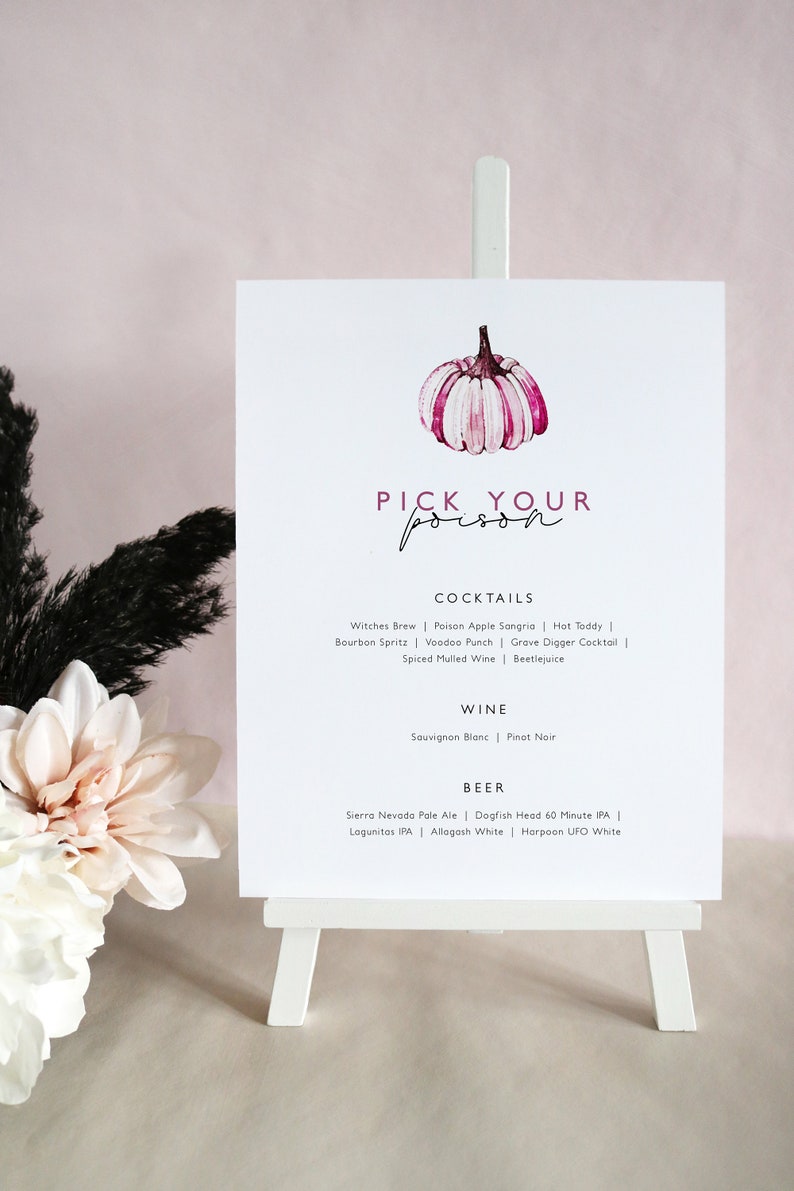 Halloween Drink Menu Template Halloween Drink Menu Template