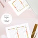 Pink Orange Watercolor Floral Recipe Card Printable Template ...
