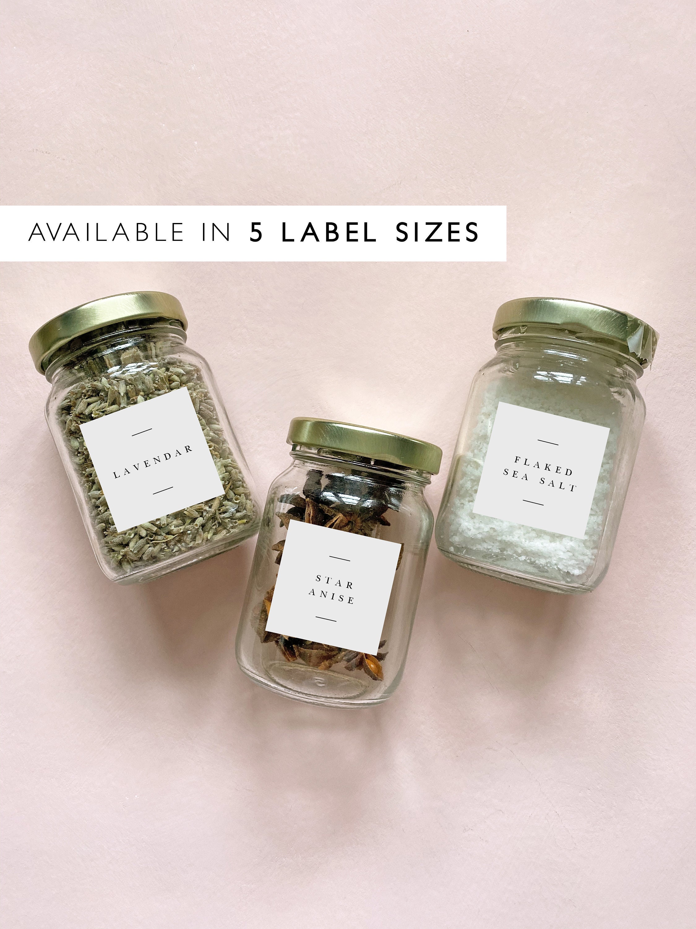 Classic Elegant Kitchen Labels Printable Template Editable | Etsy