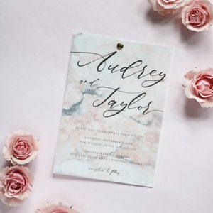 Vellum Overlay Wedding Invitation, Transparent Vellum Invitation ...