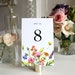Wildflower Table Numbers Template Wedding Table Numbers - Etsy