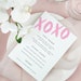 XOXO Valentine's Day Printable Menu, Blush Galentine's Girls Night ...