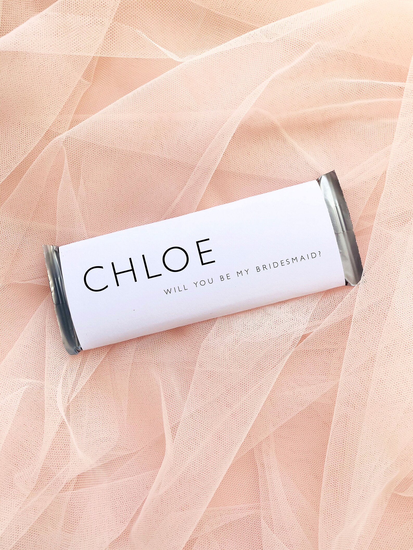 Modern Bridesmaid Proposal Candy Bar Wrapper Template Will - Etsy