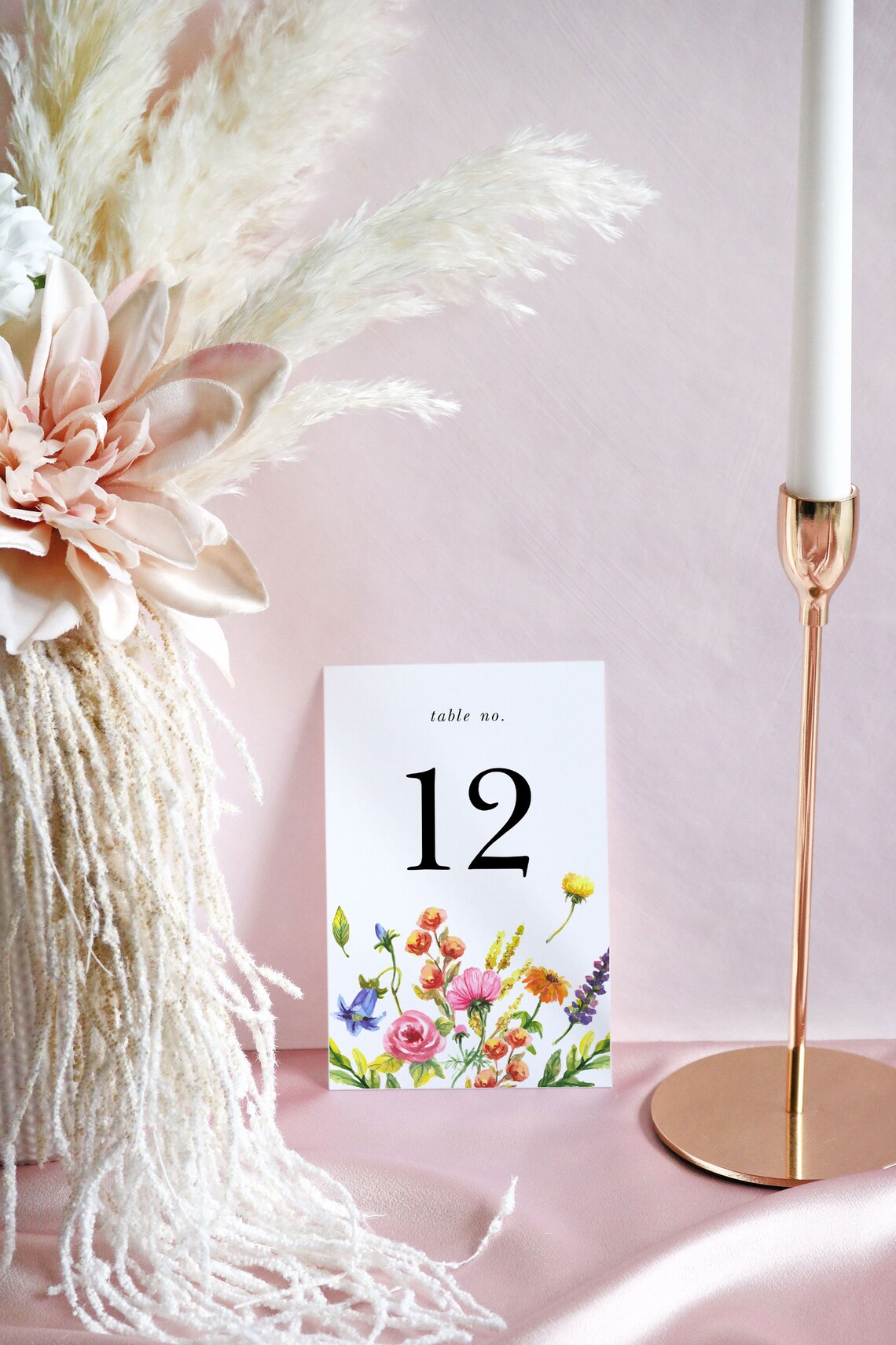 Wildflower Table Numbers Template Wedding Table Numbers - Etsy