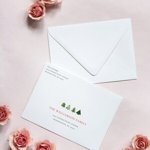 Classic Watercolor Christmas Trees Envelope Address Printable Template ...