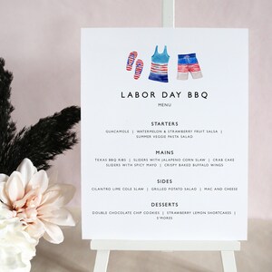 Barbecue Party Menu Template Summer Barbecue Printable Menu - Etsy