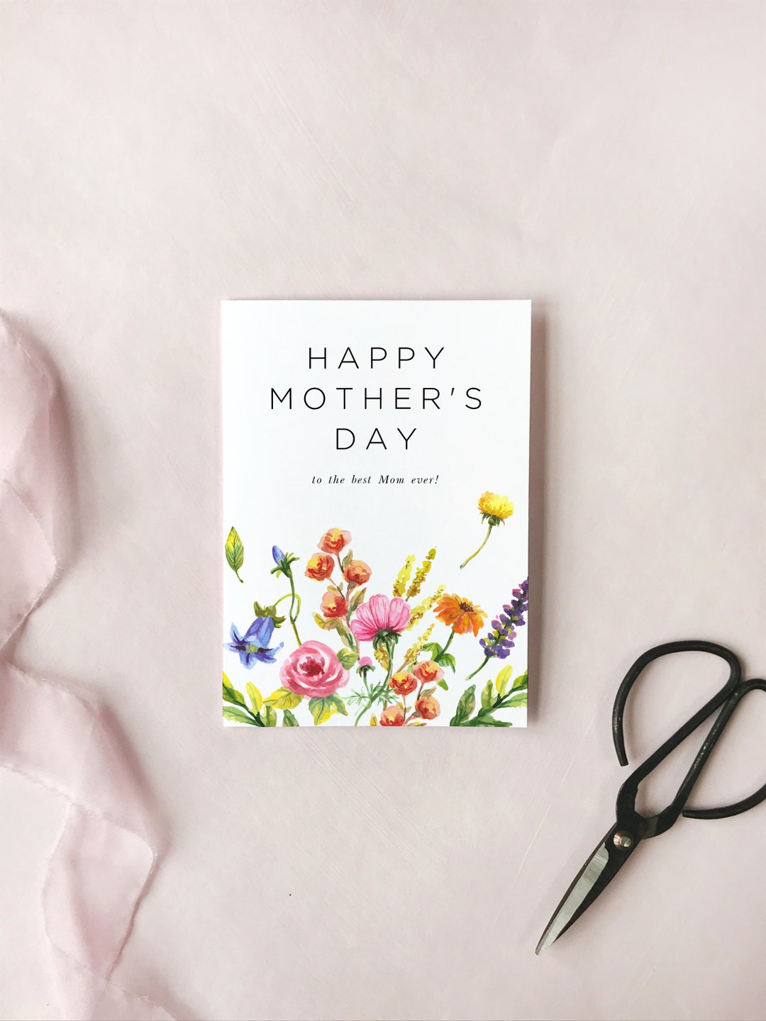 Floral Happy Mother's Day Card Printable Template, Colorful Editable ...