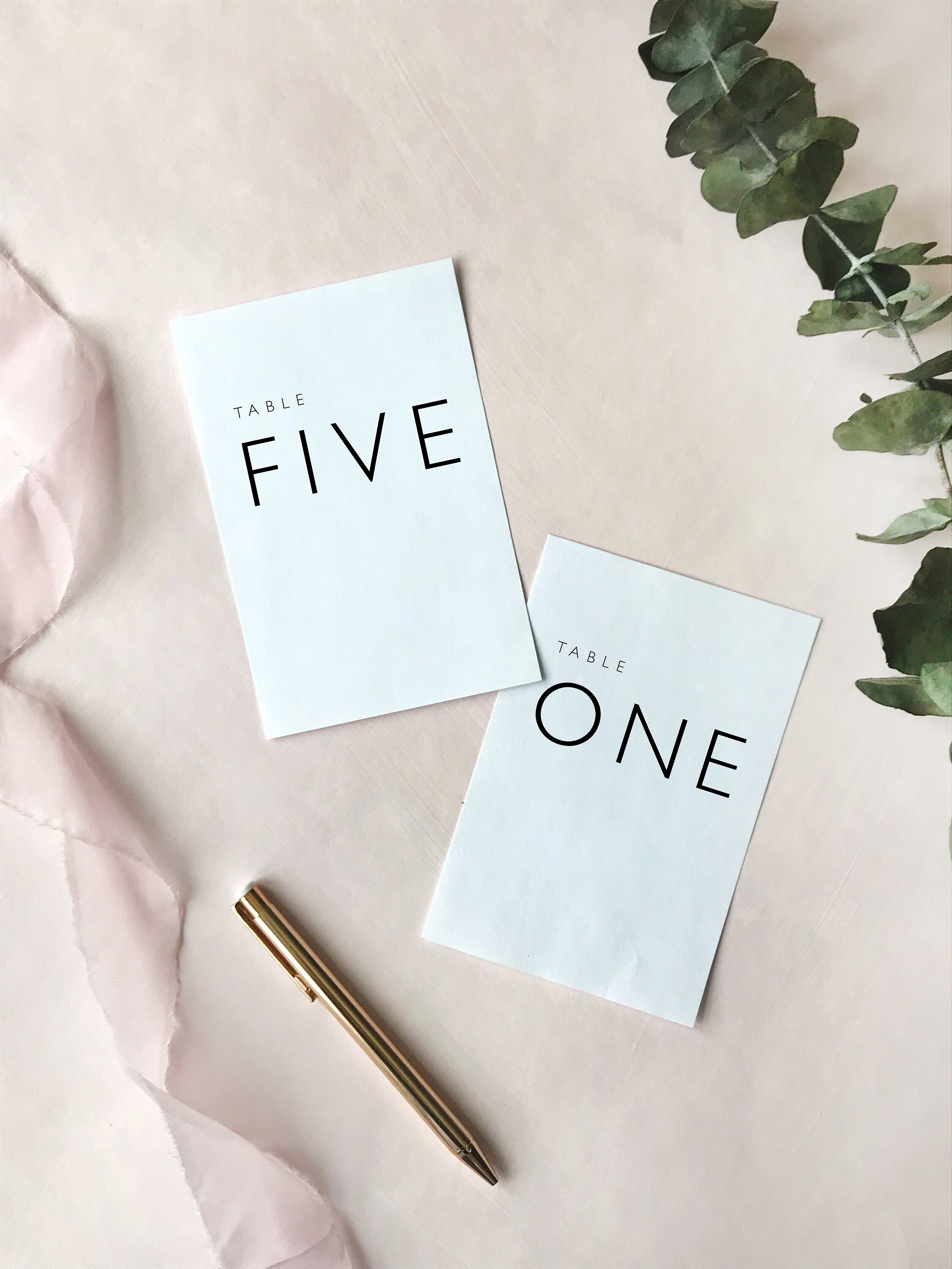 Modern Minimalist Wedding Editable Table Numbers Clean Simple - Etsy