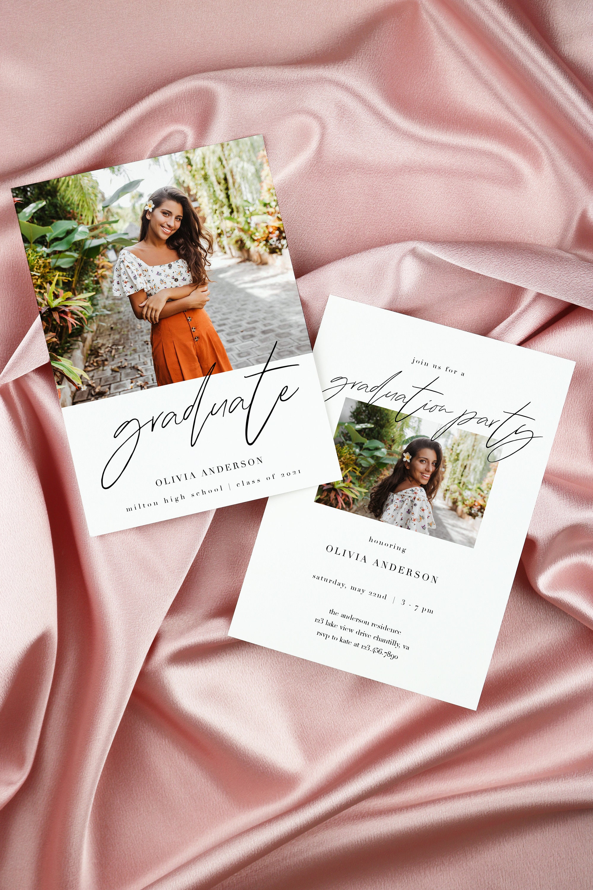 Photo Graduation Invitation Template Printable Graduation - Etsy