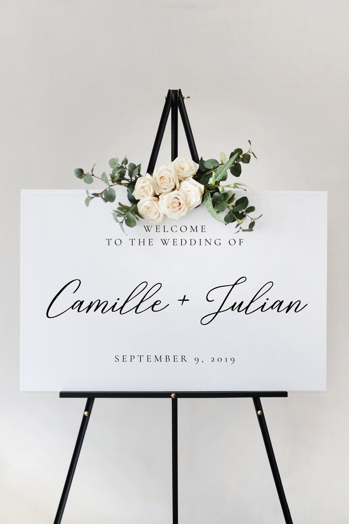 Classic Script Wedding Welcome Sign Template Ceremony - Etsy