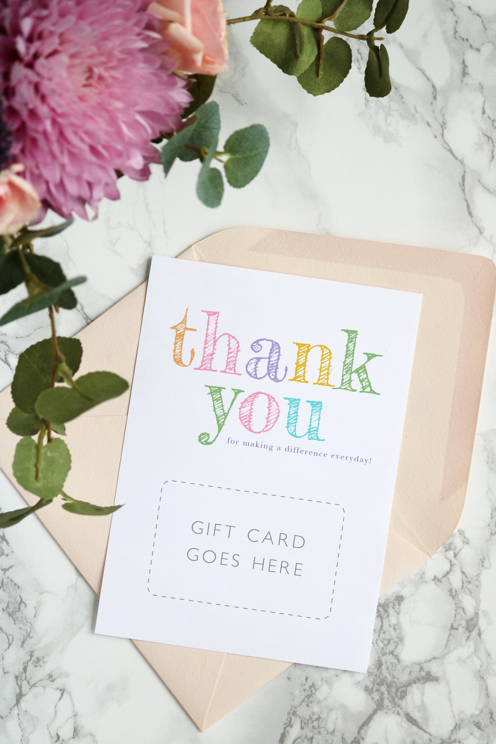 Teacher Appreciation Printable Gift Card Teacher Thank You | Etsy