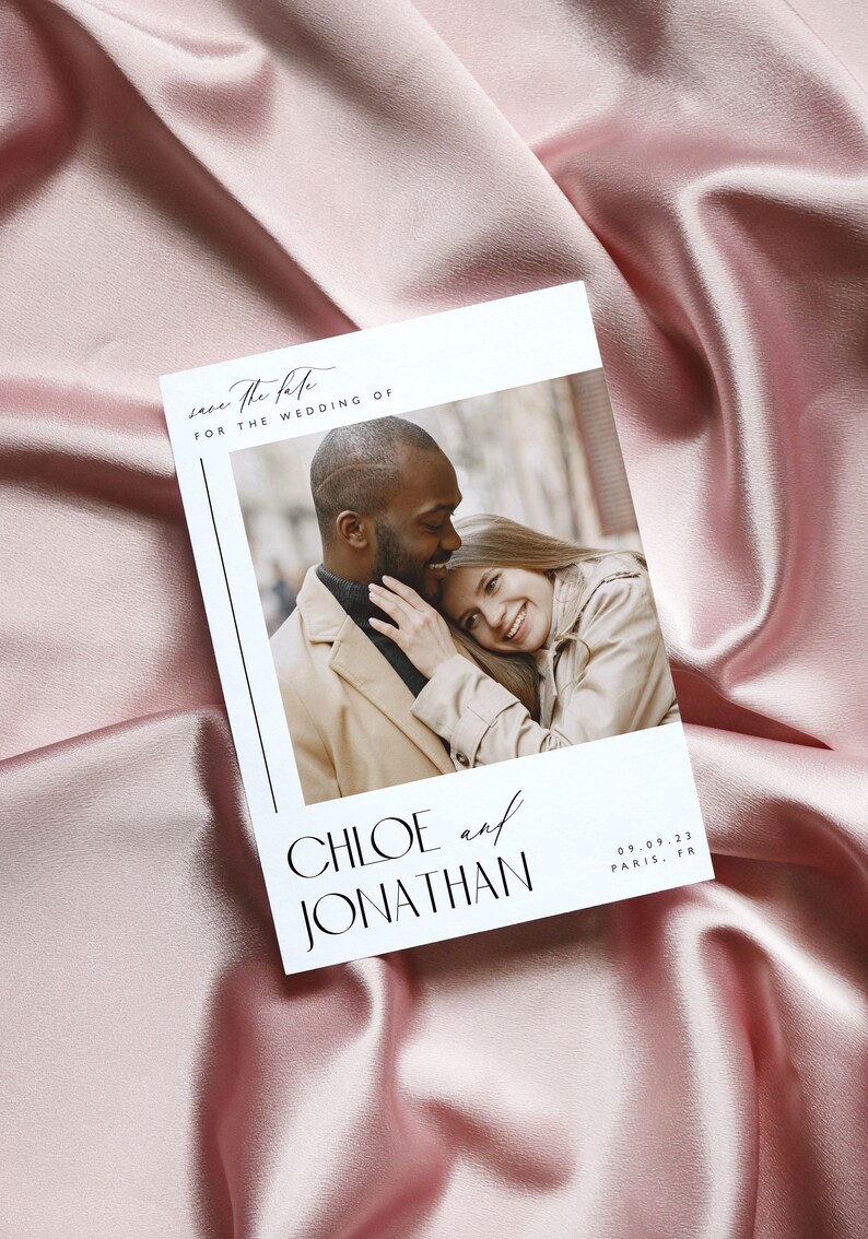 Classic Photo Save the Date Template Elegant Save the Date - Etsy