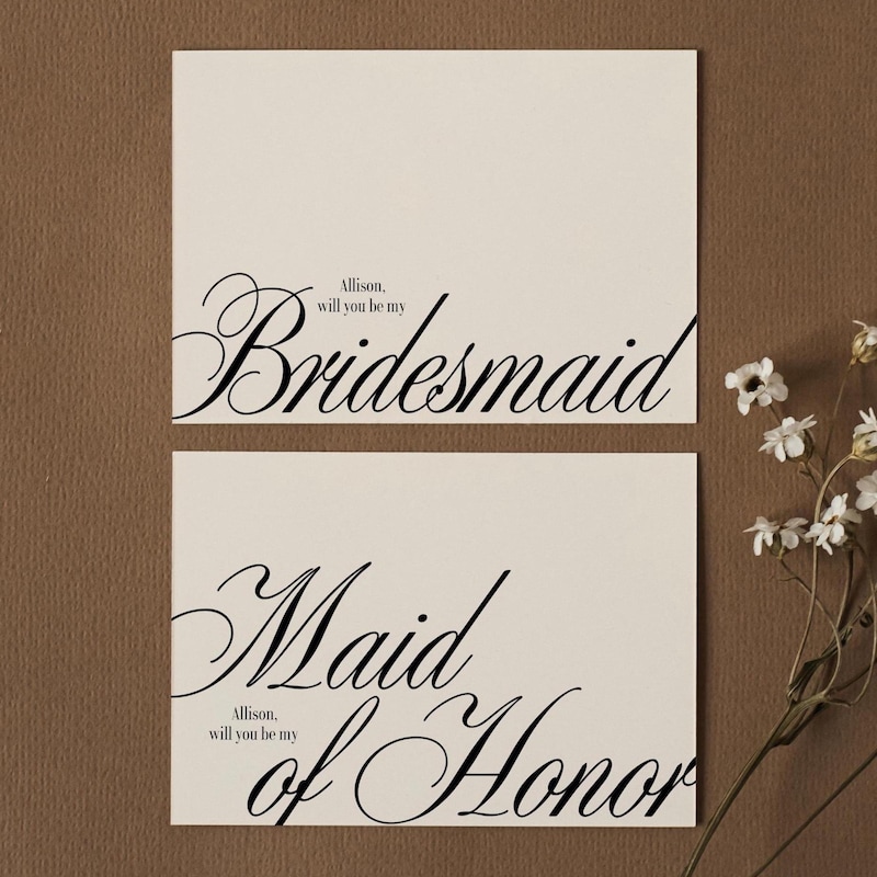 Bridesmaid Card Old Money - Etsy