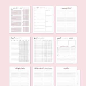 Minimalist Planner Bundle, Daily, Weekly, Monthly Planner, Notes ...