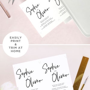 Vellum Overlay Wedding Invitation, Modern Transparent Vellum Wedding ...
