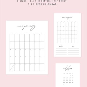 Modern Minimalist Planner Bundle Daily Weekly Monthly | Etsy