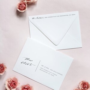 Modern Script Calligraphy Wedding Envelope Address Template, Editable ...