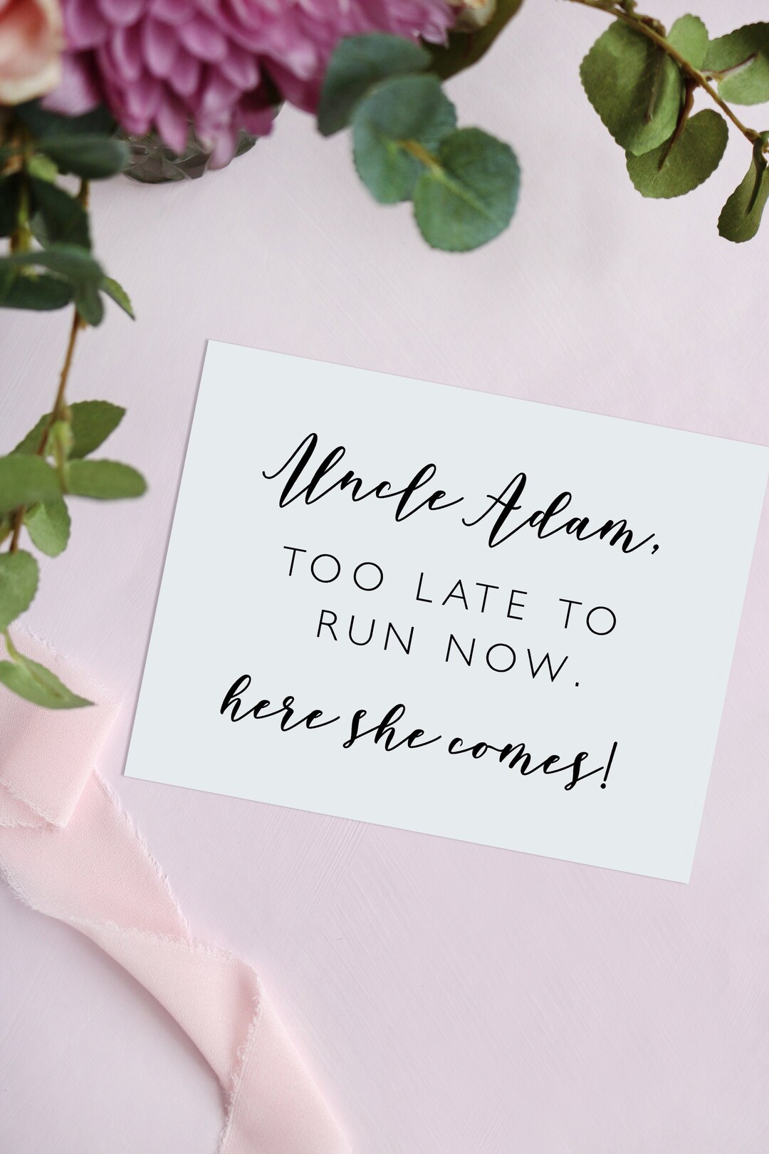 ELOISE Ring Bearer Wedding Sign Template, Modern Script Calligraphy ...