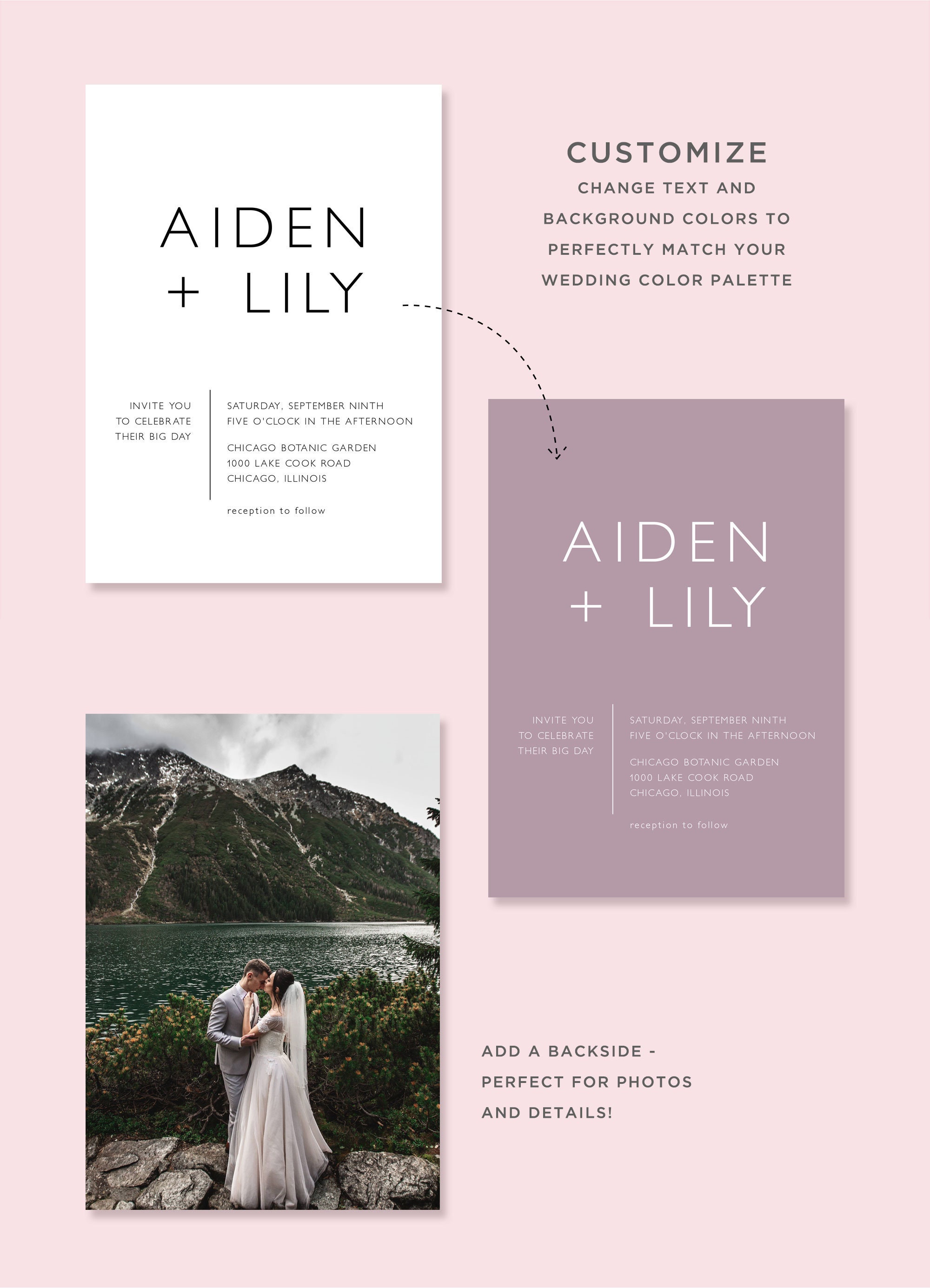 Modern Script Wedding Ceremony Program Template Black and - Etsy