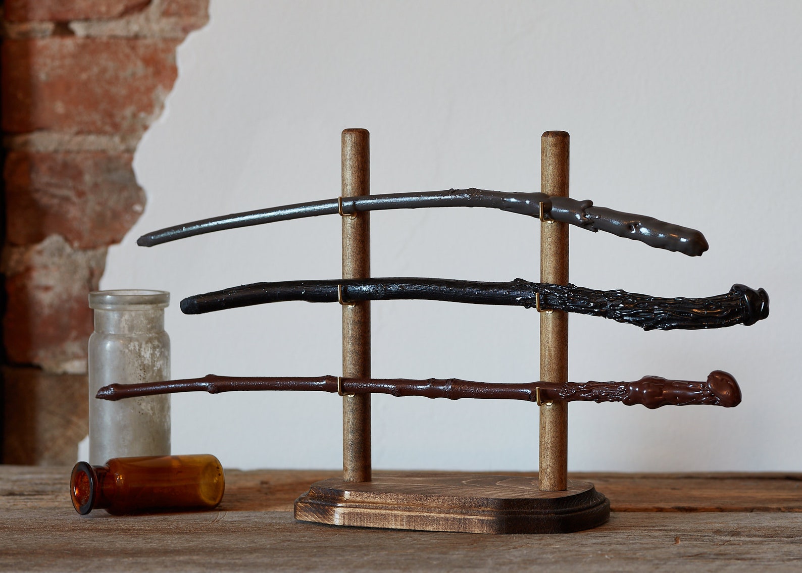 Wand Stand | Handmade Wood Wand Stand | Wizard Wand Stand | One Wand ...
