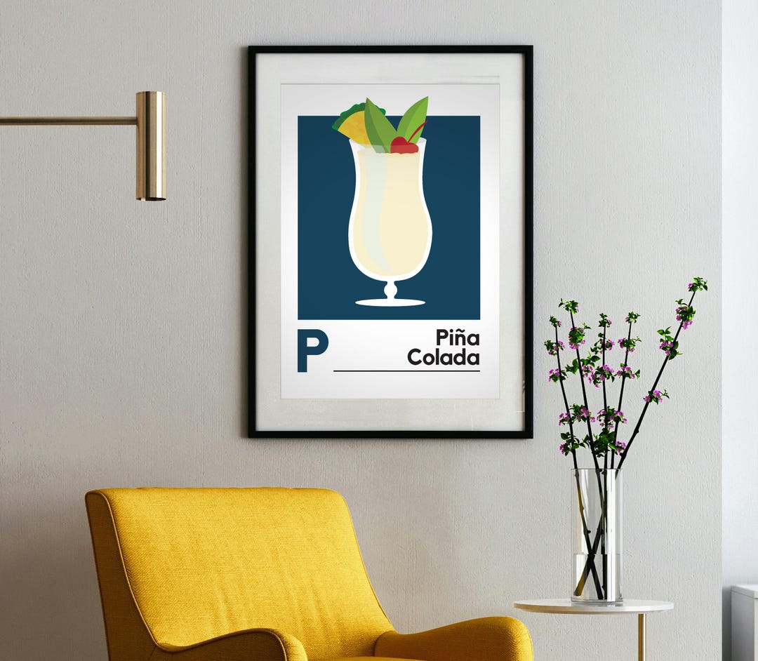 Piña Colada / Cocktails / Alphabet / Letter P / Home Decor / Kitchen ...
