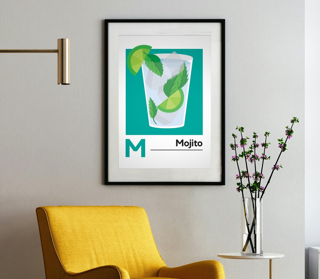 Mojito / Cocktails / Alphabet / Letter M / Home Decor / Kitchen ...