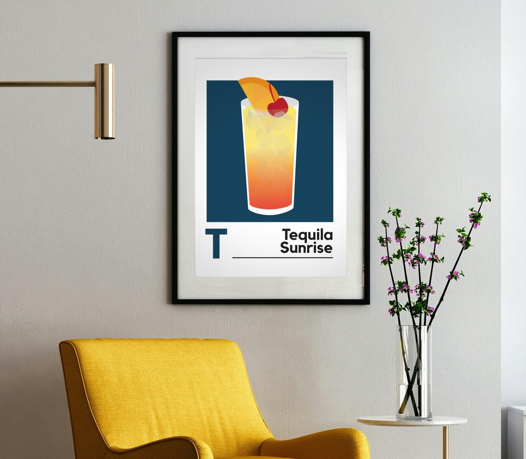 Tequila Sunrise / Cocktails / Alphabet / Letter T / Home Decor ...