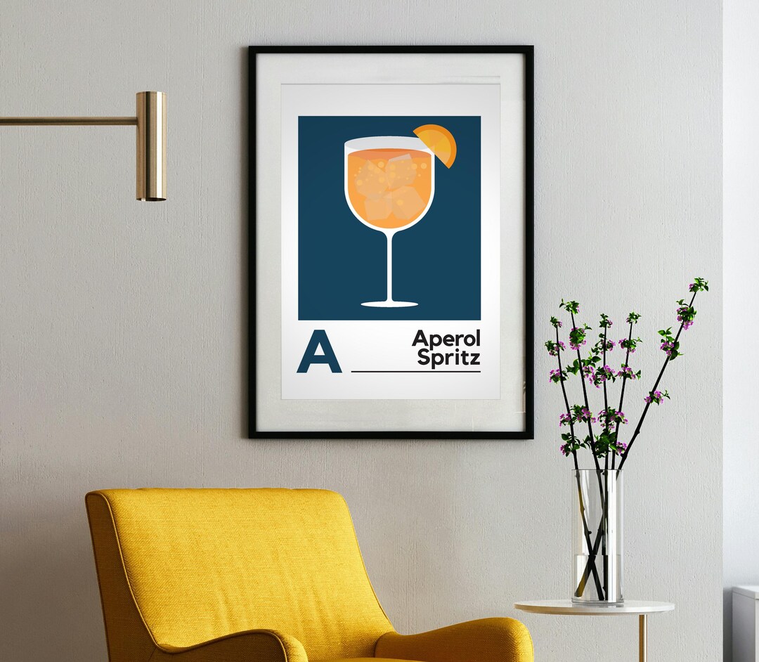 Aperol Spritz / Cocktails / Alphabet / Letter A / Home Decor / Kitchen ...