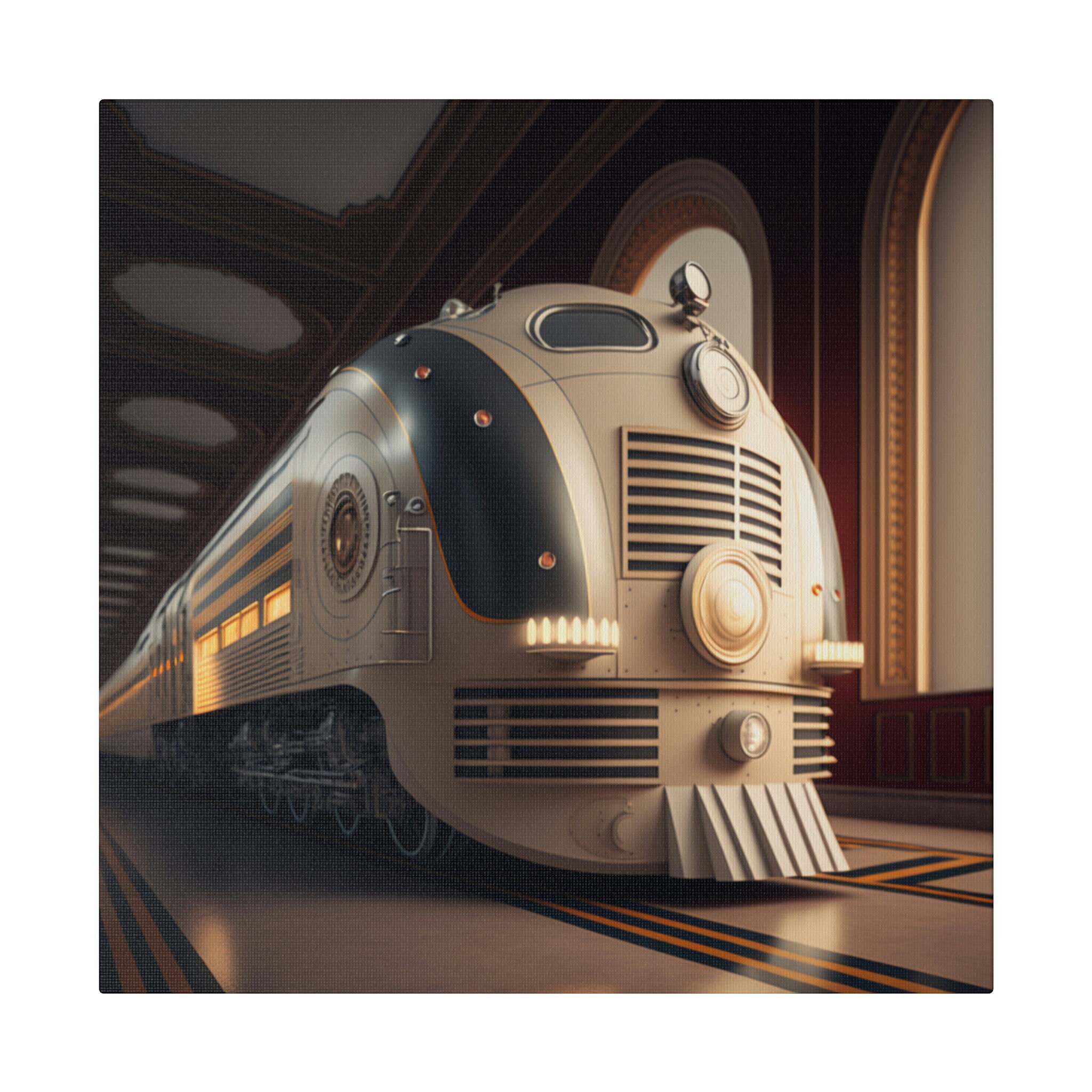 Deco Express Art Deco Train Print, Vintage Style Train Canvas Print ...