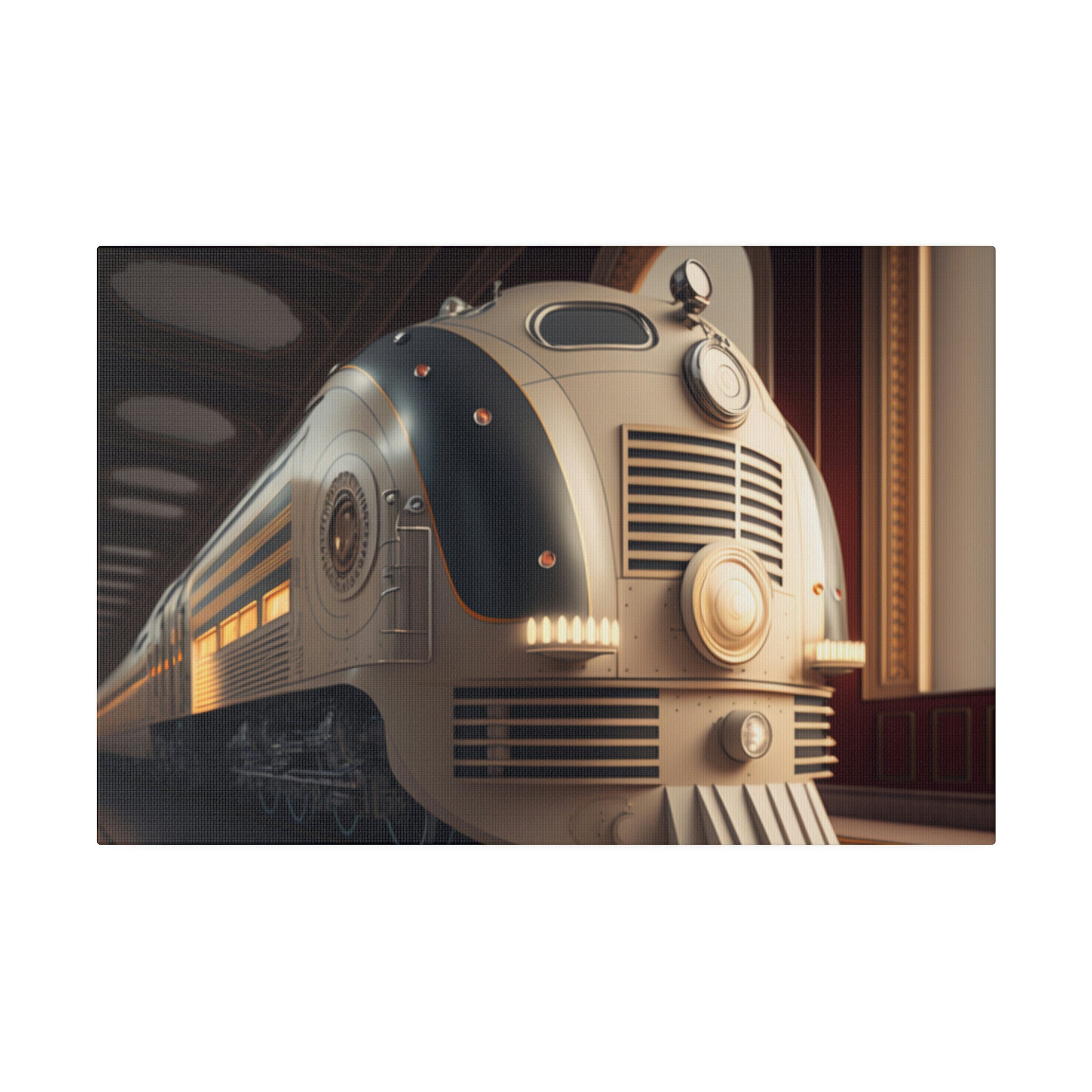 Deco Express Art Deco Train Print, Vintage Style Train Canvas Print ...