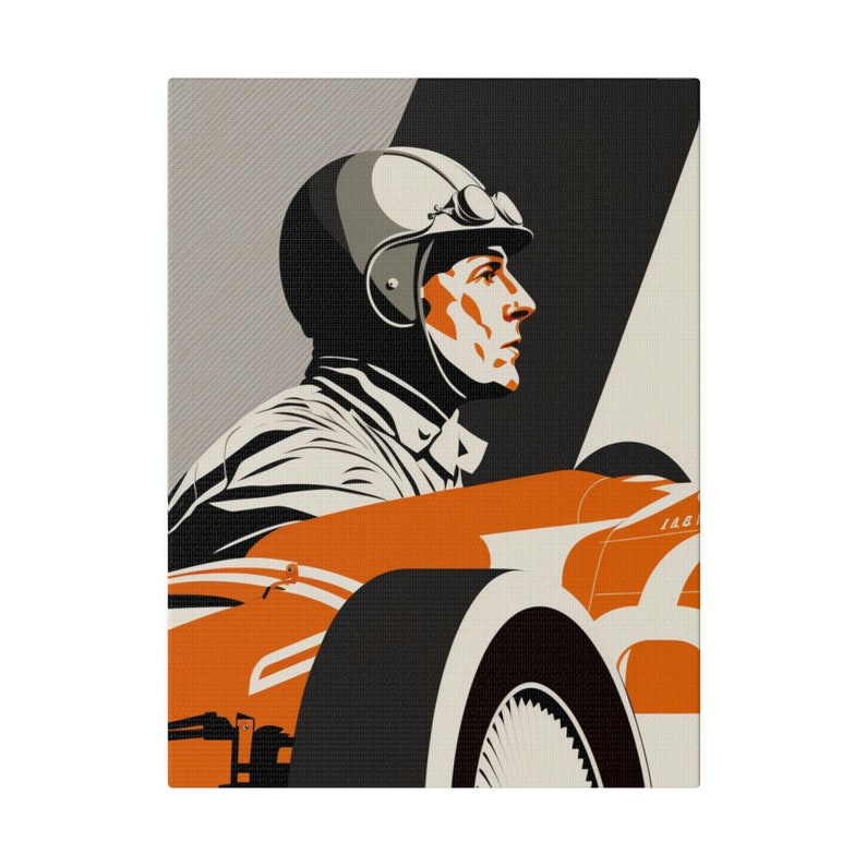 Art Deco Vintage Race Car Driver Print 4: High-octane Style, Nostalgia ...