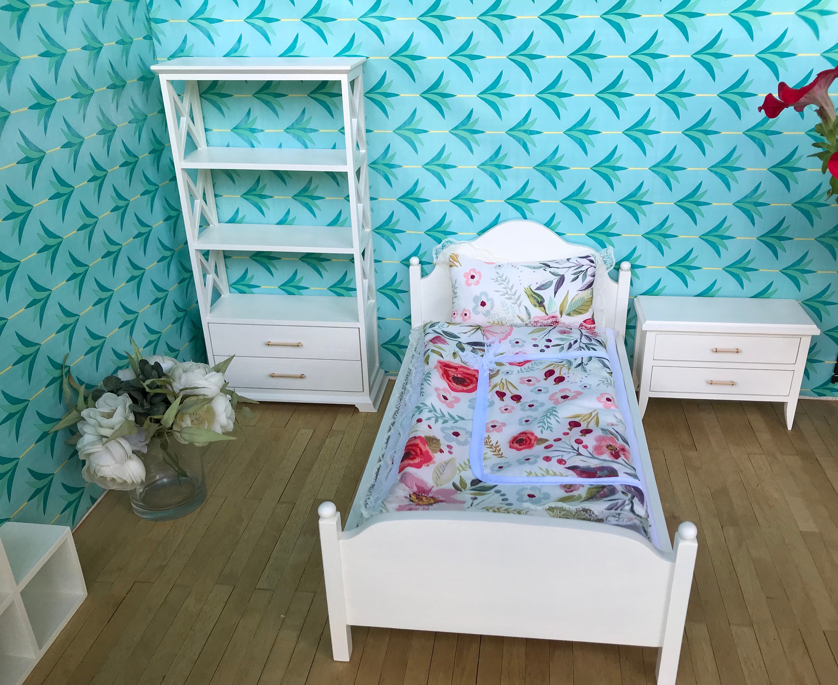 Bed for 12 Inch Doll / 1:6 Scale Bed/ Modern Bed - Etsy