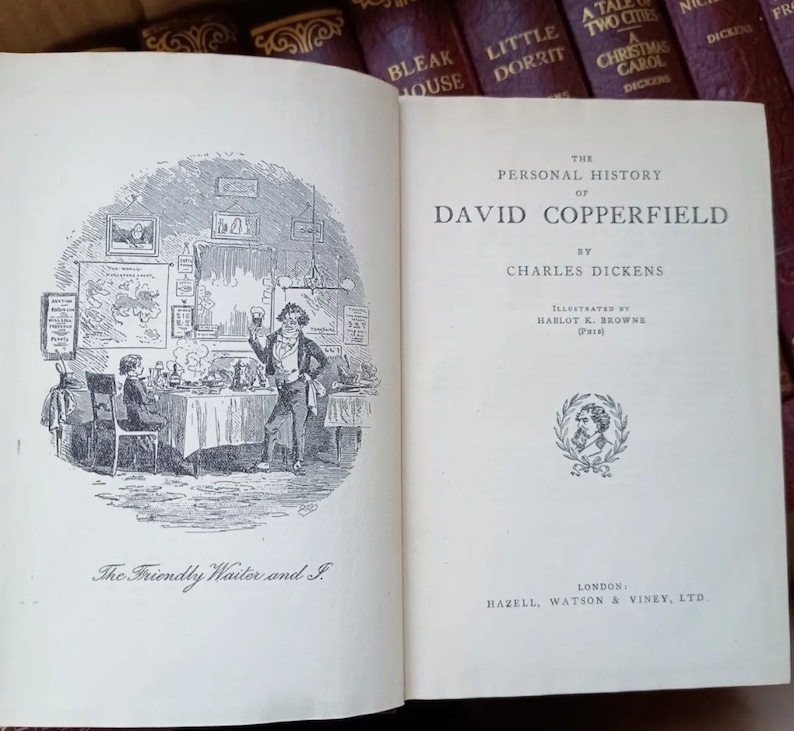 Vintage Antique 1930s Hazell Watson & Viney Charles Dickens 16 Books A ...