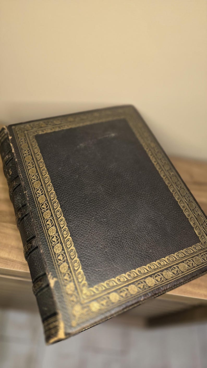 Antique Circa 1870 Large HOLY BIBLE 5.8kg - Cassell, Petter & Galpin ...