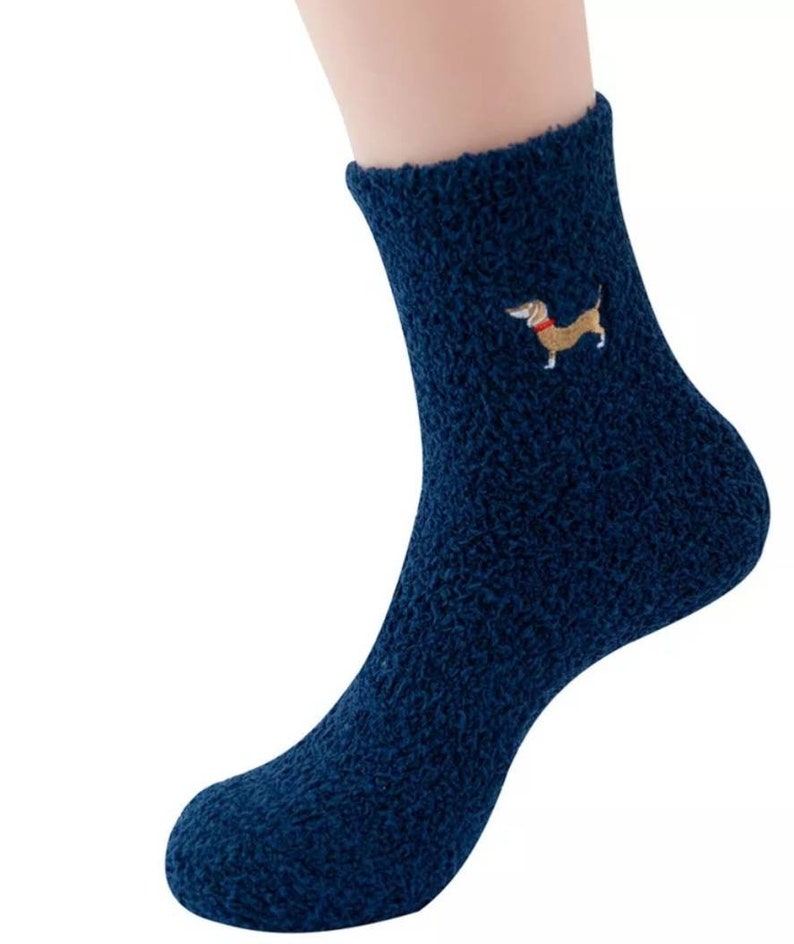 Cute Fluffy Dachshund Sausage Dog Socks Gift Christmas Gift Present ...