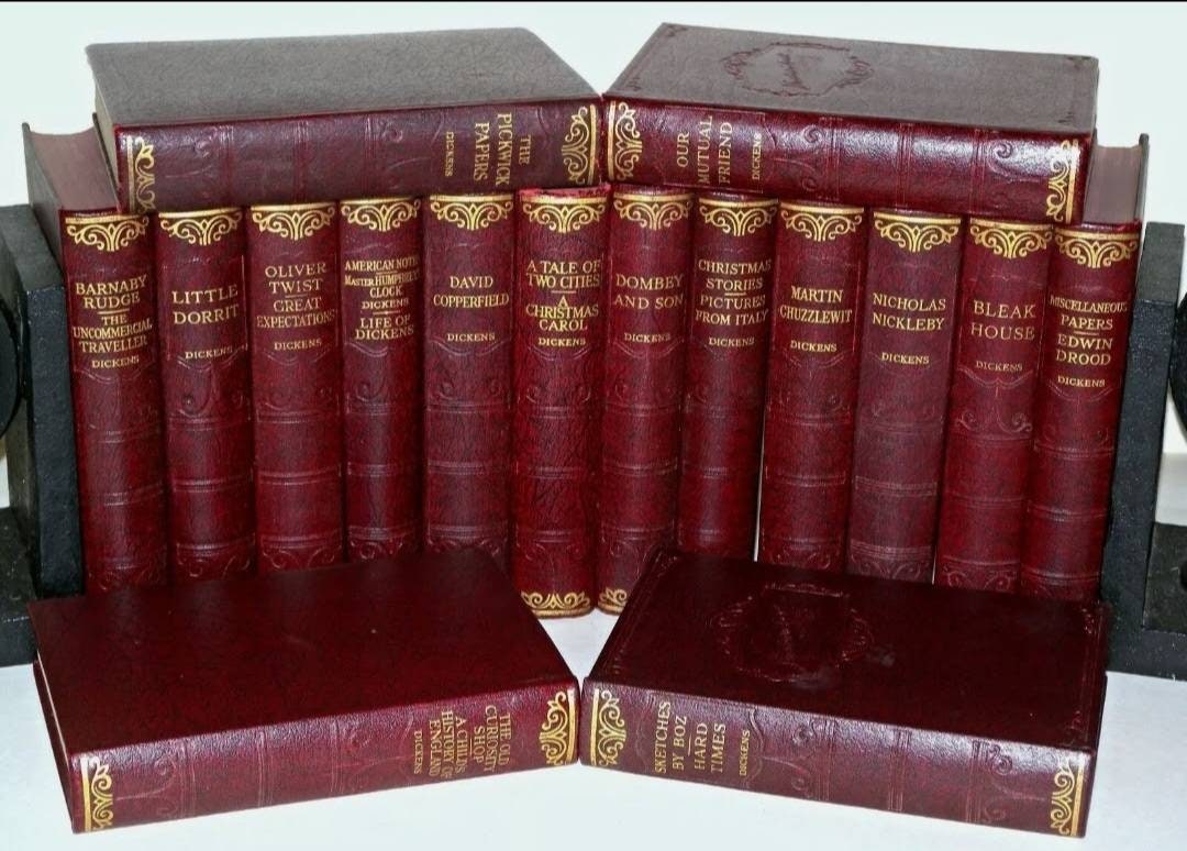 Vintage Antique 1930s Hazell Watson & Viney Charles Dickens 16 Books A ...