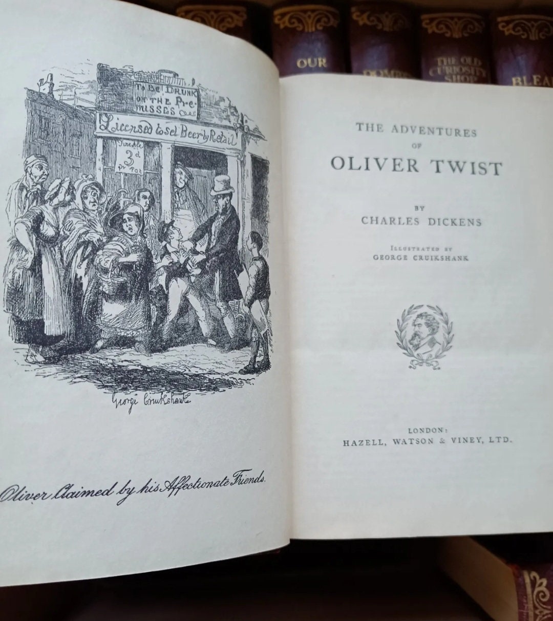 Vintage Antique 1930s Hazell Watson & Viney Charles Dickens 16 Books A ...