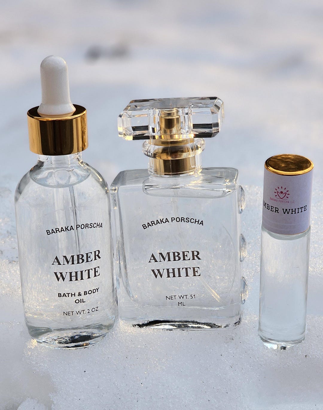 Amber White Oil & Perfume Gift Set - Etsy