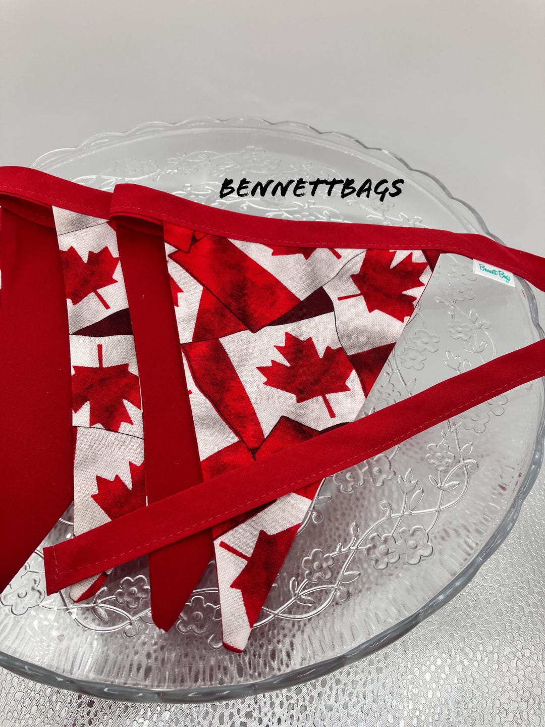 Canada Day Bunting Banner 12 Flags Garland Reversible Banner Fabric ...